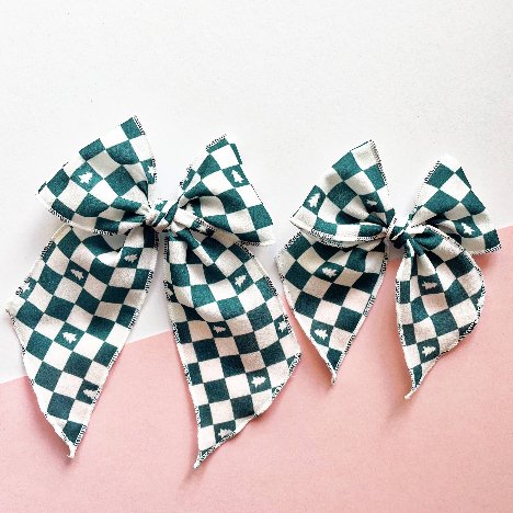 Checkered Tree Elle Bow | All The Little Bows