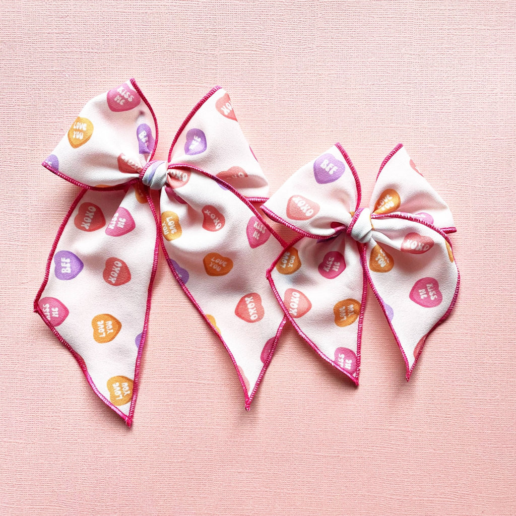 Conversation Hearts Elle Bow | All The Little Bows